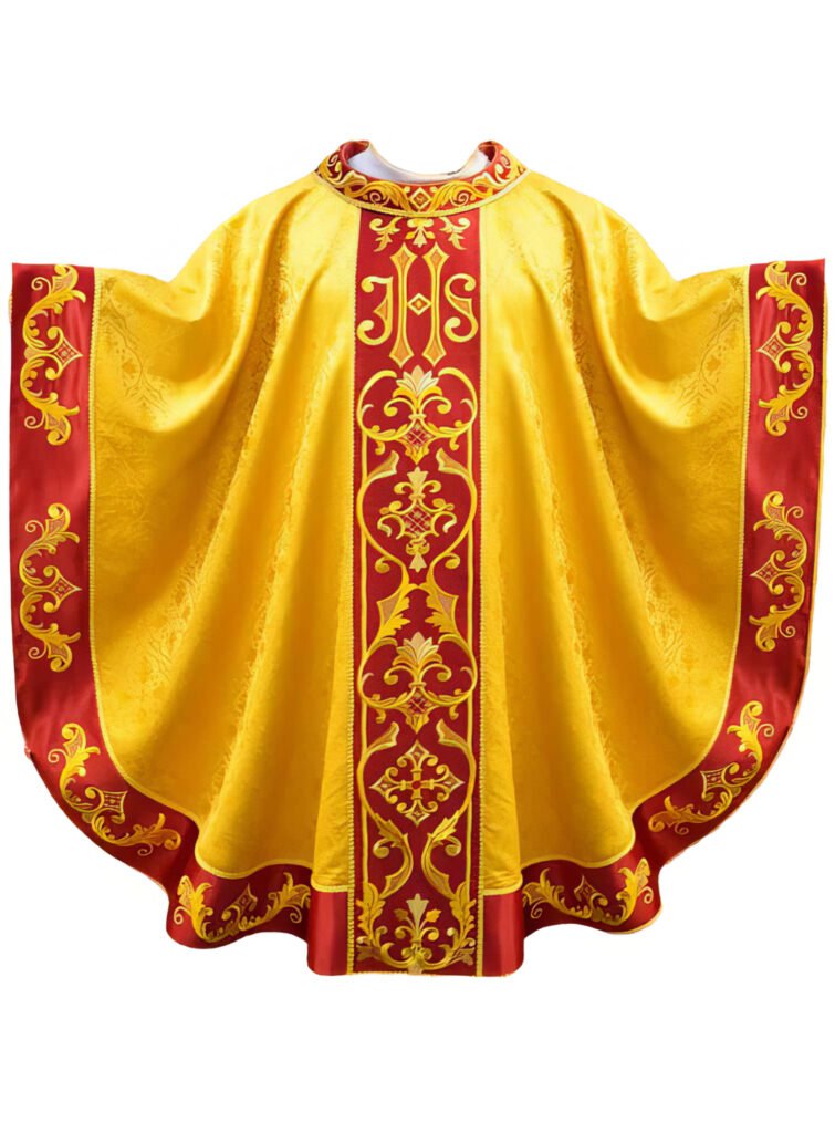 Golden Embroidered Chasuble - VestmentsWorld.com